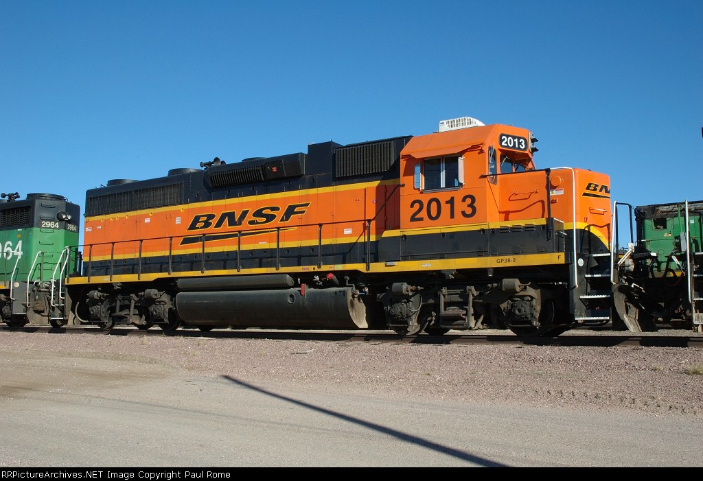 BNSF 2013, GP38-2, NRE rebuild from GP40, awaits assignment